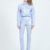 The Pale Blue PVC Trucker Jacket – L.A. Roxx