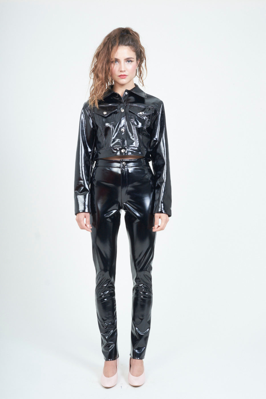 The Black PVC Trucker Jacket – L.A. Roxx