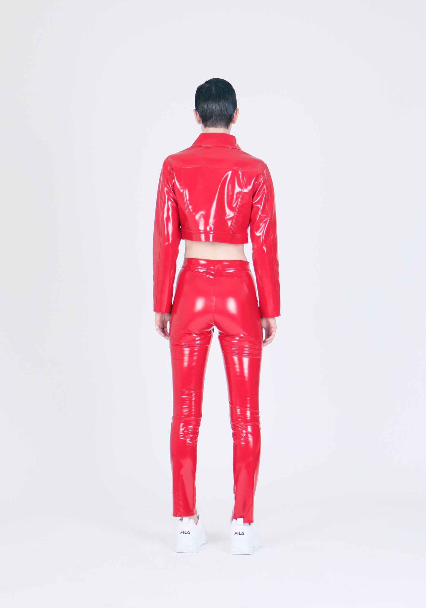 The Red PVC Trucker Jacket – L.A. Roxx